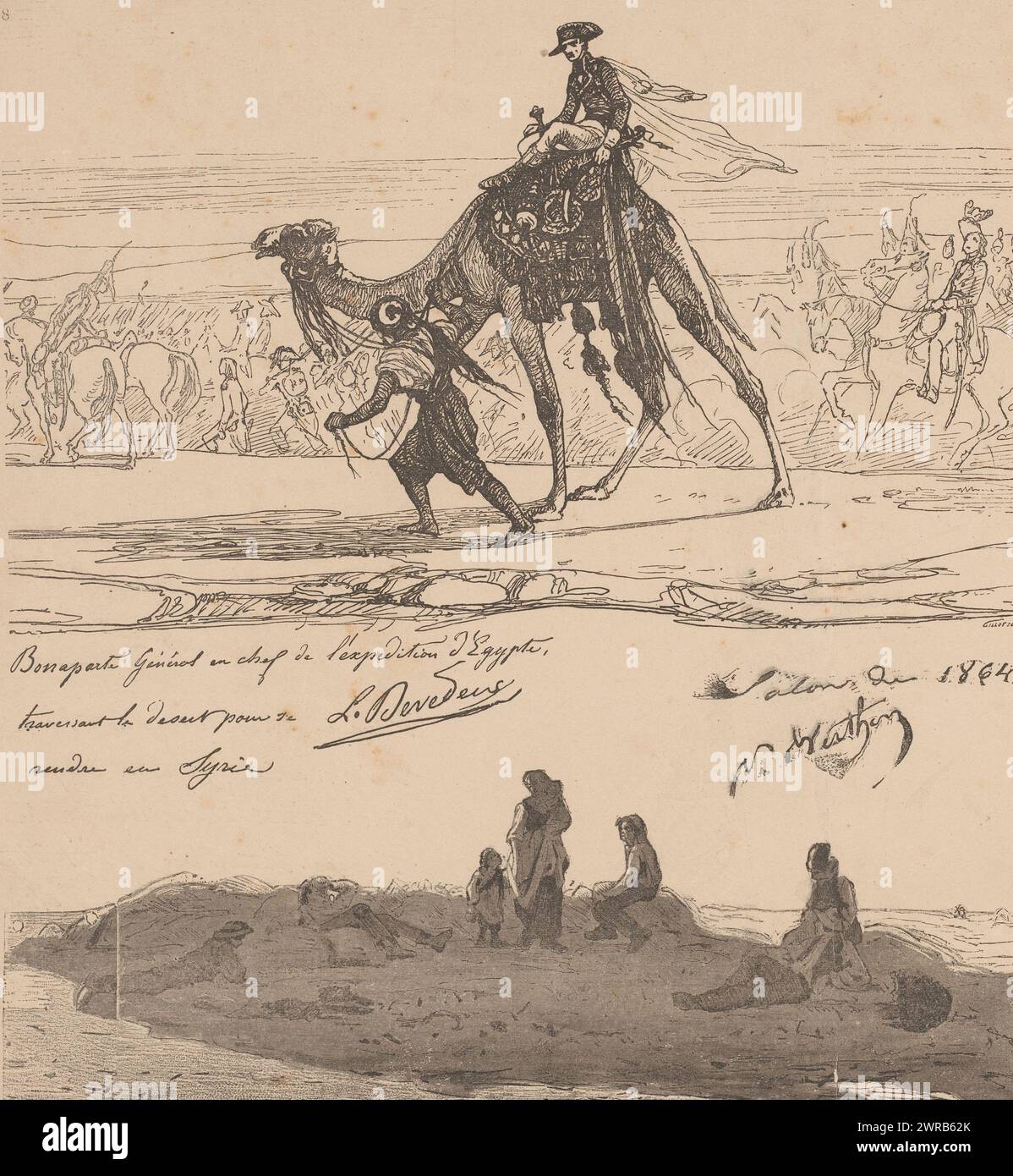 Napoleon I Bonaparte in Egypt, sculpture, cityscape, landscape with ...
