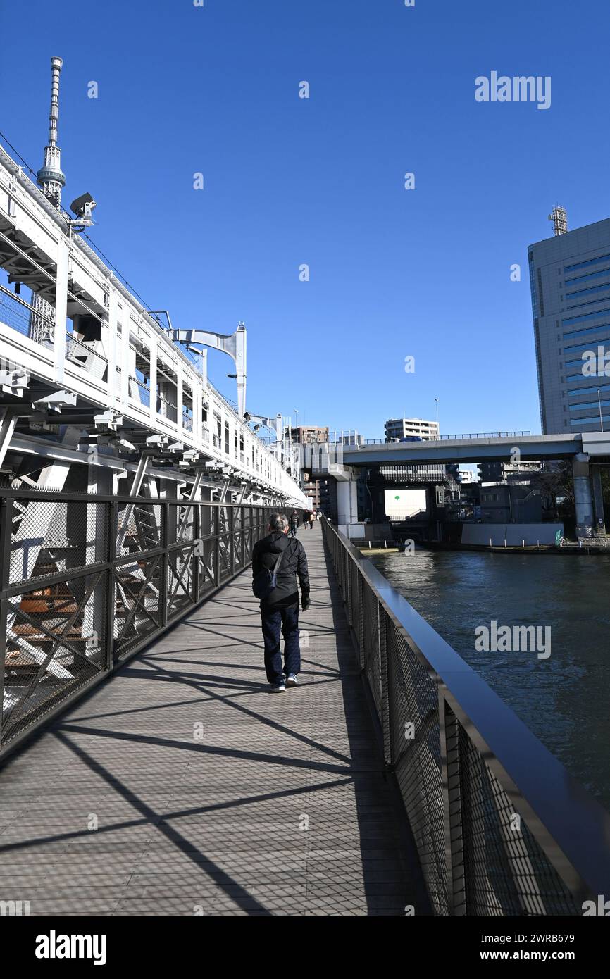 Sumida River Walk Bridge vertical view – Sumida City, Tokyo, Japan – 27 ...