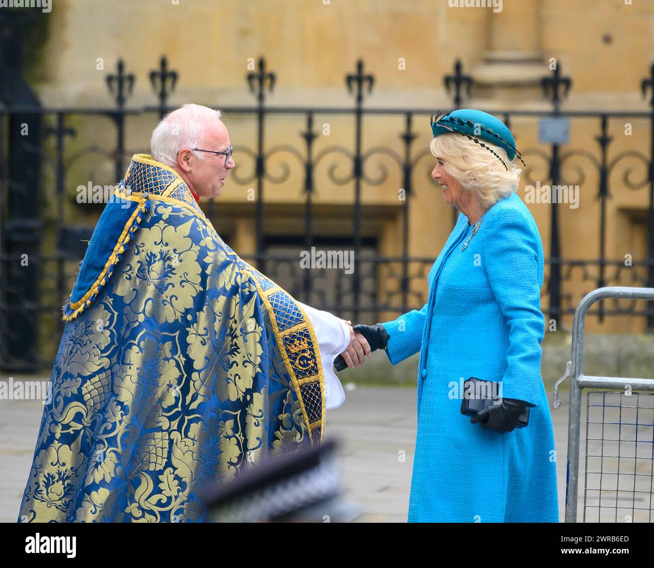 Queen Camilla arrives at Westminster Abbey for the Commonwealth Day ...