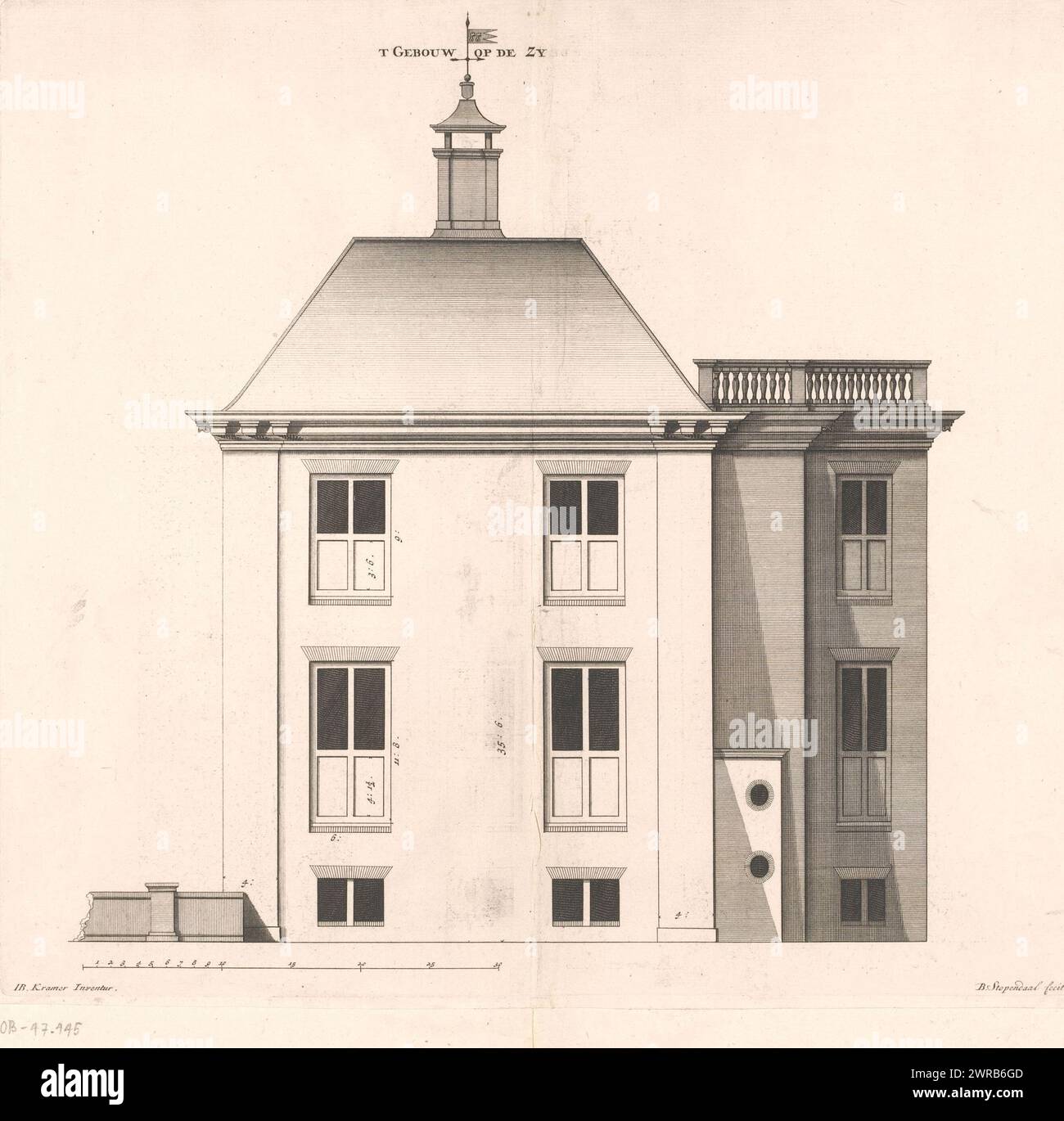 Side view of the De Nes country house in Vreeland, T Building on the ...