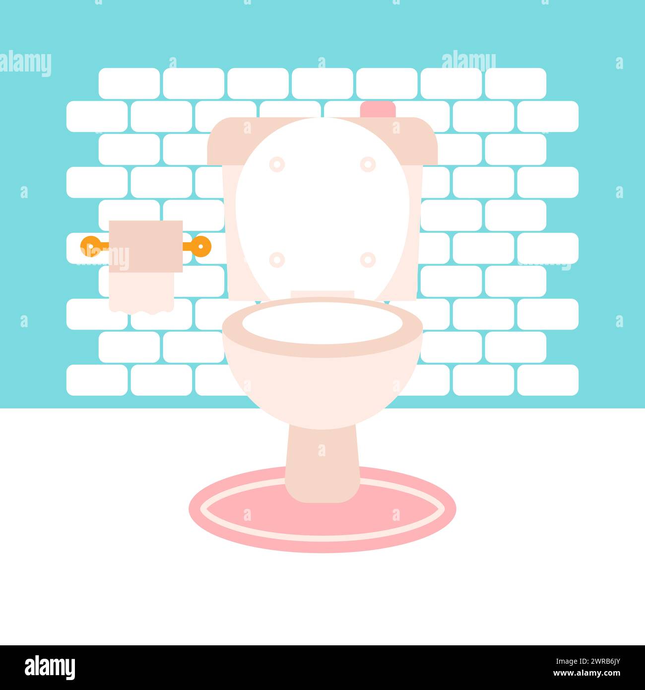Blue Bathroom Light Toilet Stock Vector Image & Art - Alamy