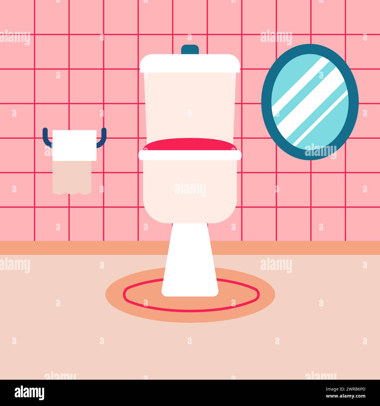 Blue clean toilet bowl Stock Vector Images - Alamy