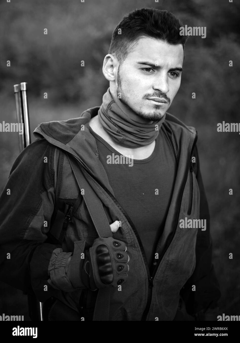 Big game hunter rifle Black and White Stock Photos & Images - Alamy