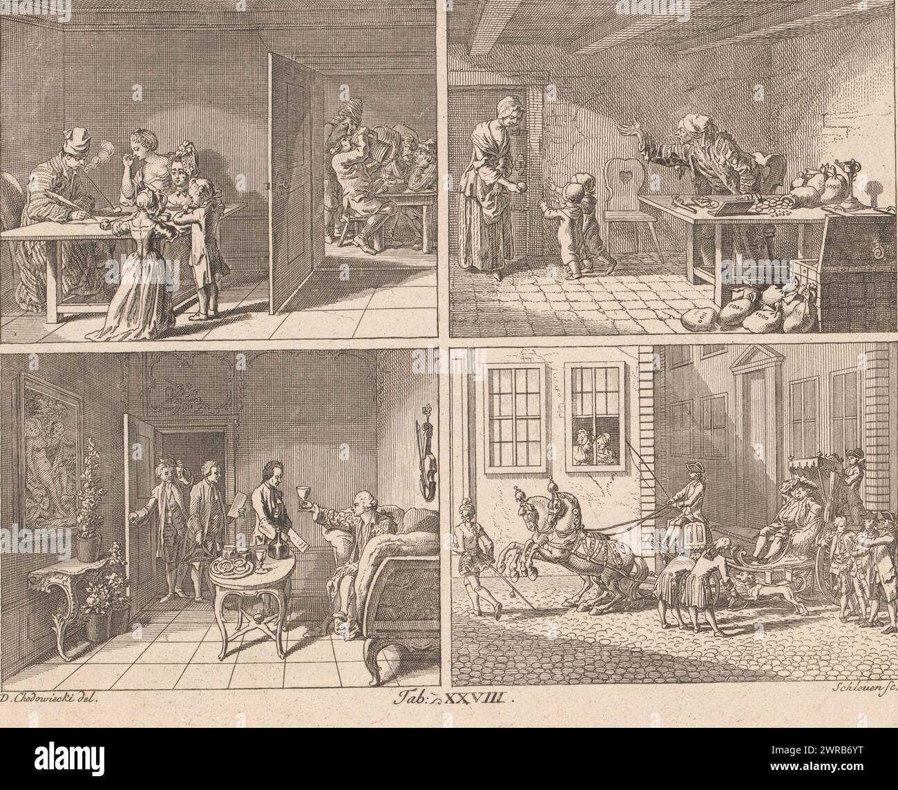 Four encyclopedic representations, Drunkenness and struggle ...