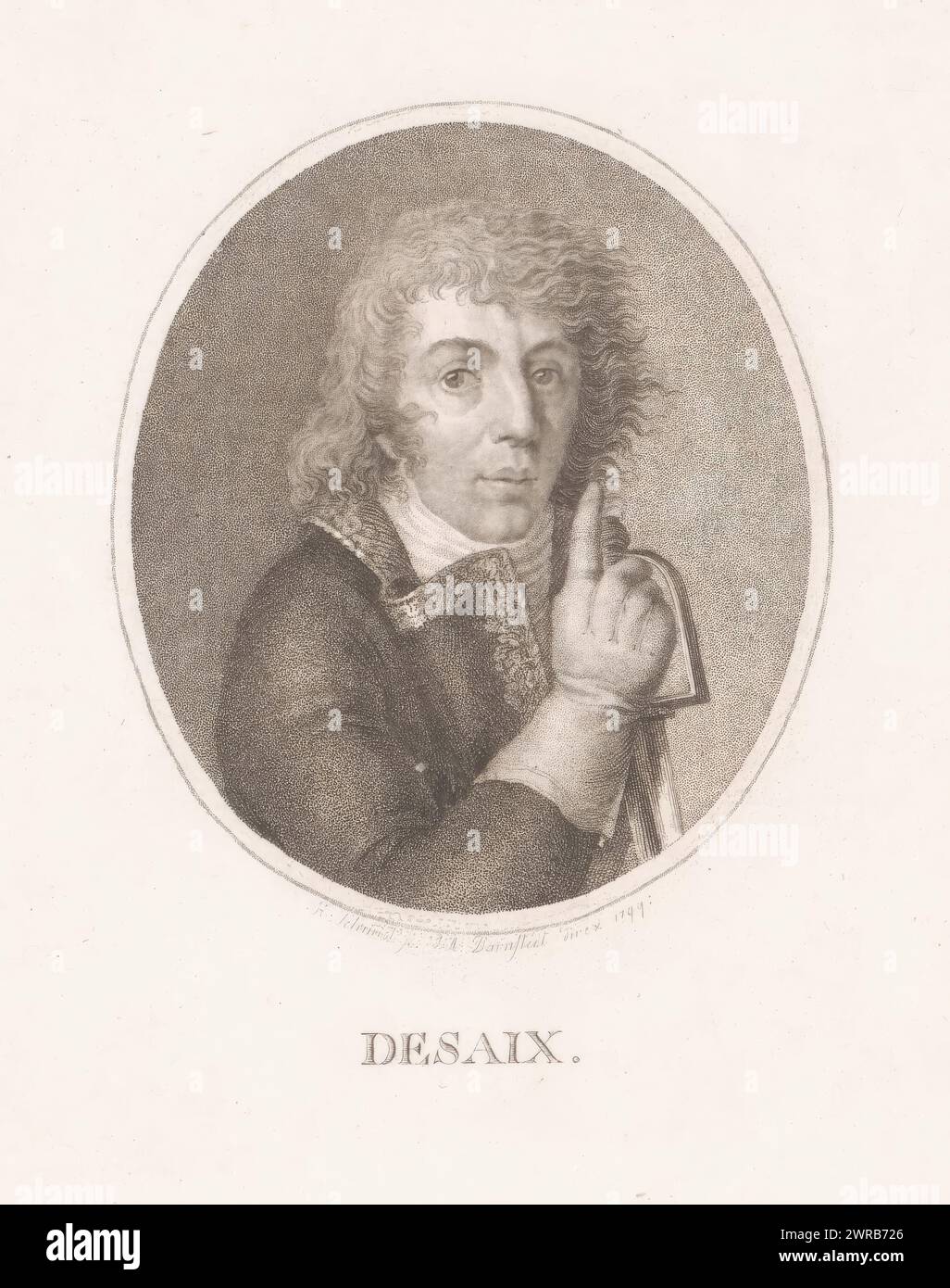 Portrait of Louis Charles Antoine Desaix, print maker: Heinrich Schmidt ...