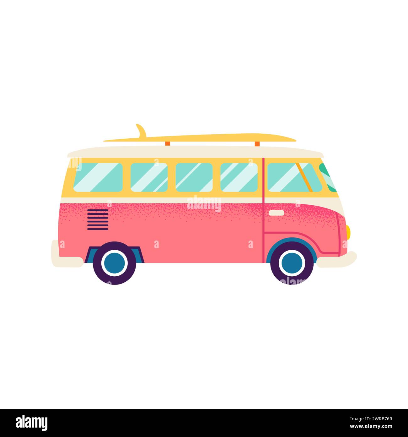 Vintage pink van Cut Out Stock Images & Pictures - Alamy
