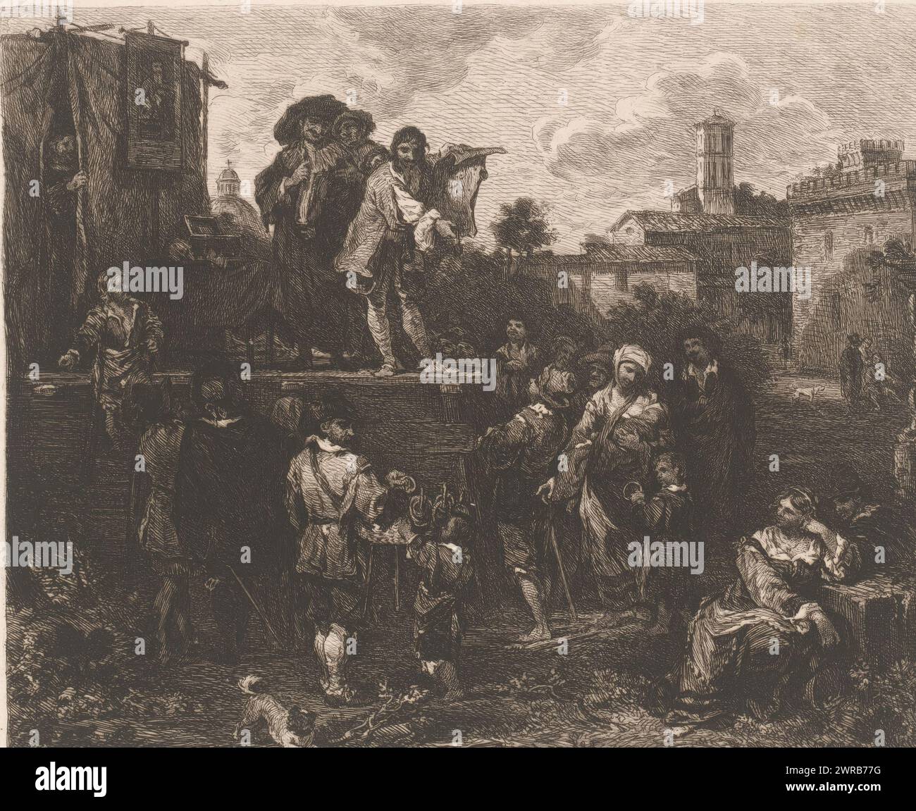 Quack, print maker: William Unger, after painting by: Pieter Bodding ...