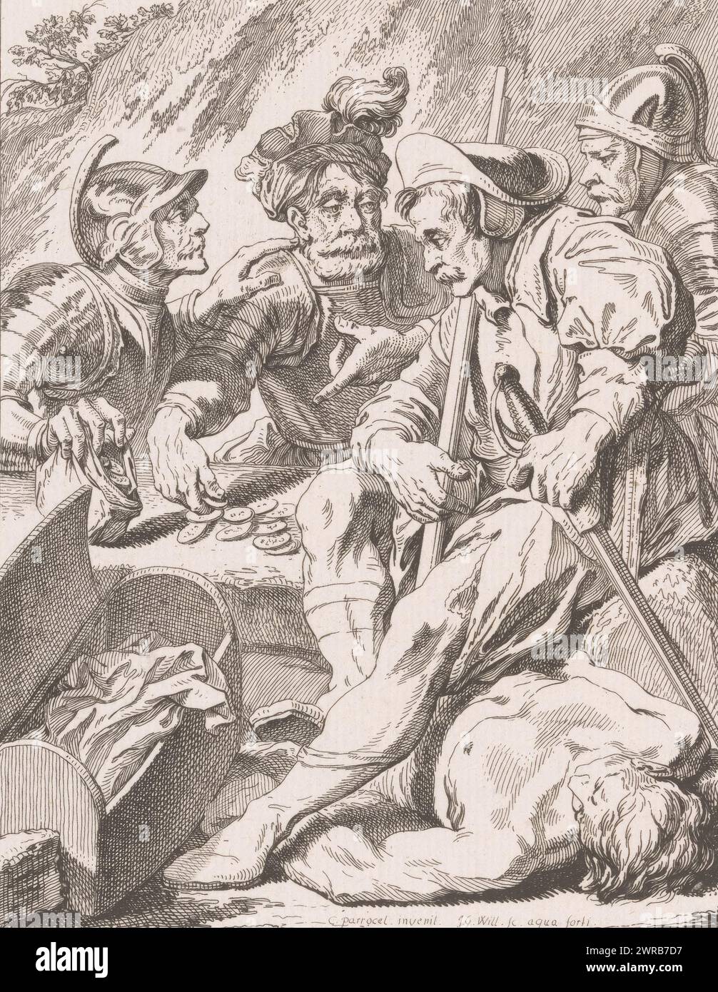 Four soldiers divide a loot, Soldiers (series title), Numbered top ...