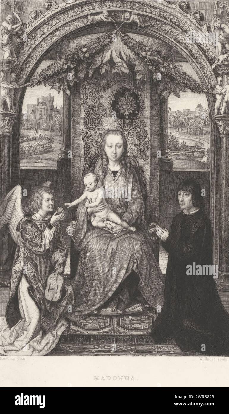 Enthroned Mary with Child, Madonna (title on object), print maker ...