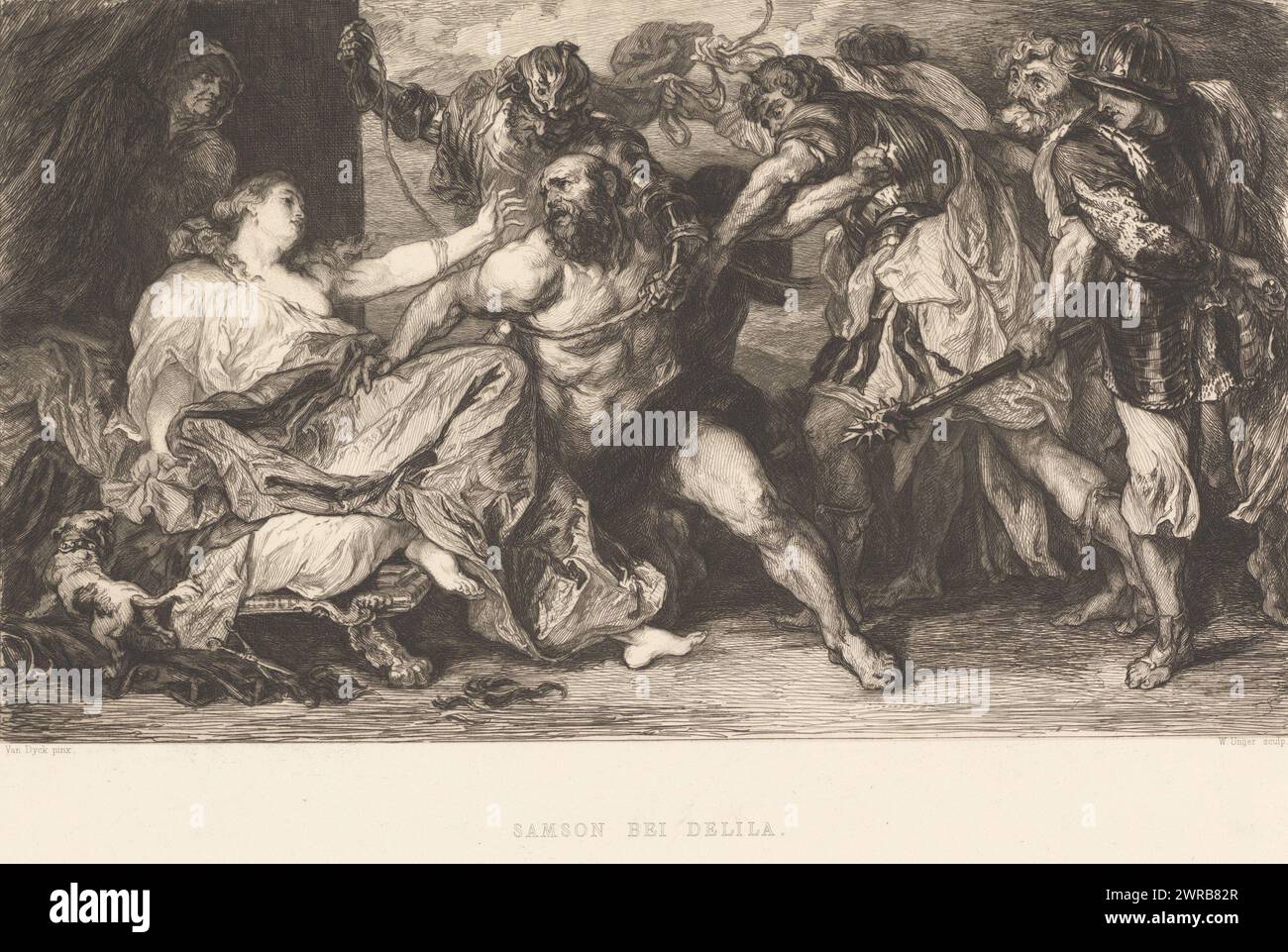 Samson and Delilah, Samson and Delilah (title on object), print maker ...
