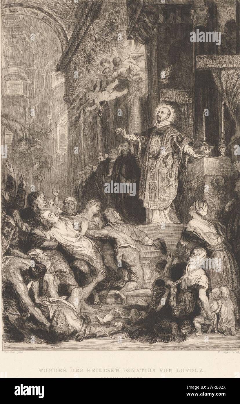 Saint Ignatius of Loyola heals the demon-possessed, Miracle of the Saints Ignatius of Loyola ...