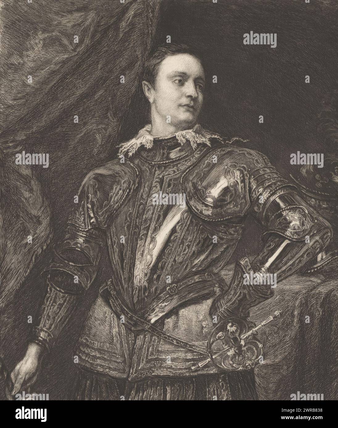 Portrait of an unknown Italian general, Junger Feldherr (title on ...