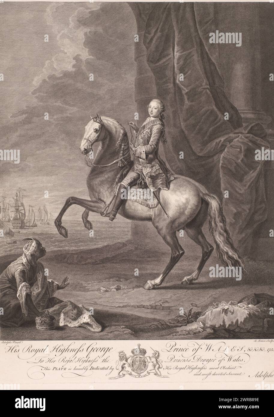 Portrait of George III of the United Kingdom, print maker: Bernard ...