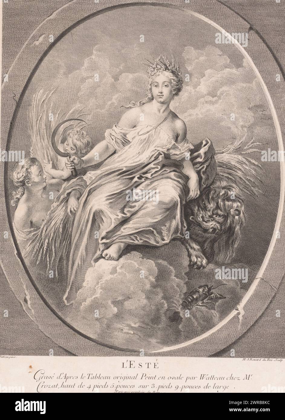 Personification of summer, L'Esté (title on object), print maker: Marie ...