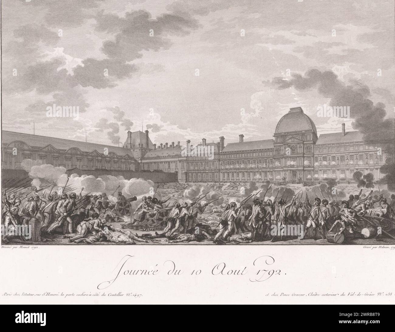 Storming of the Tuileries, Journée du 10 Aout 1792 (title on object ...