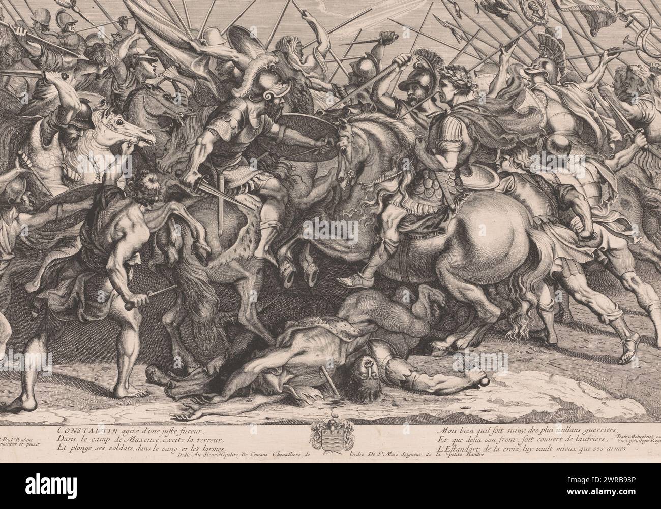 Battle of Constantine against Maxentius, print maker: Balthazar ...