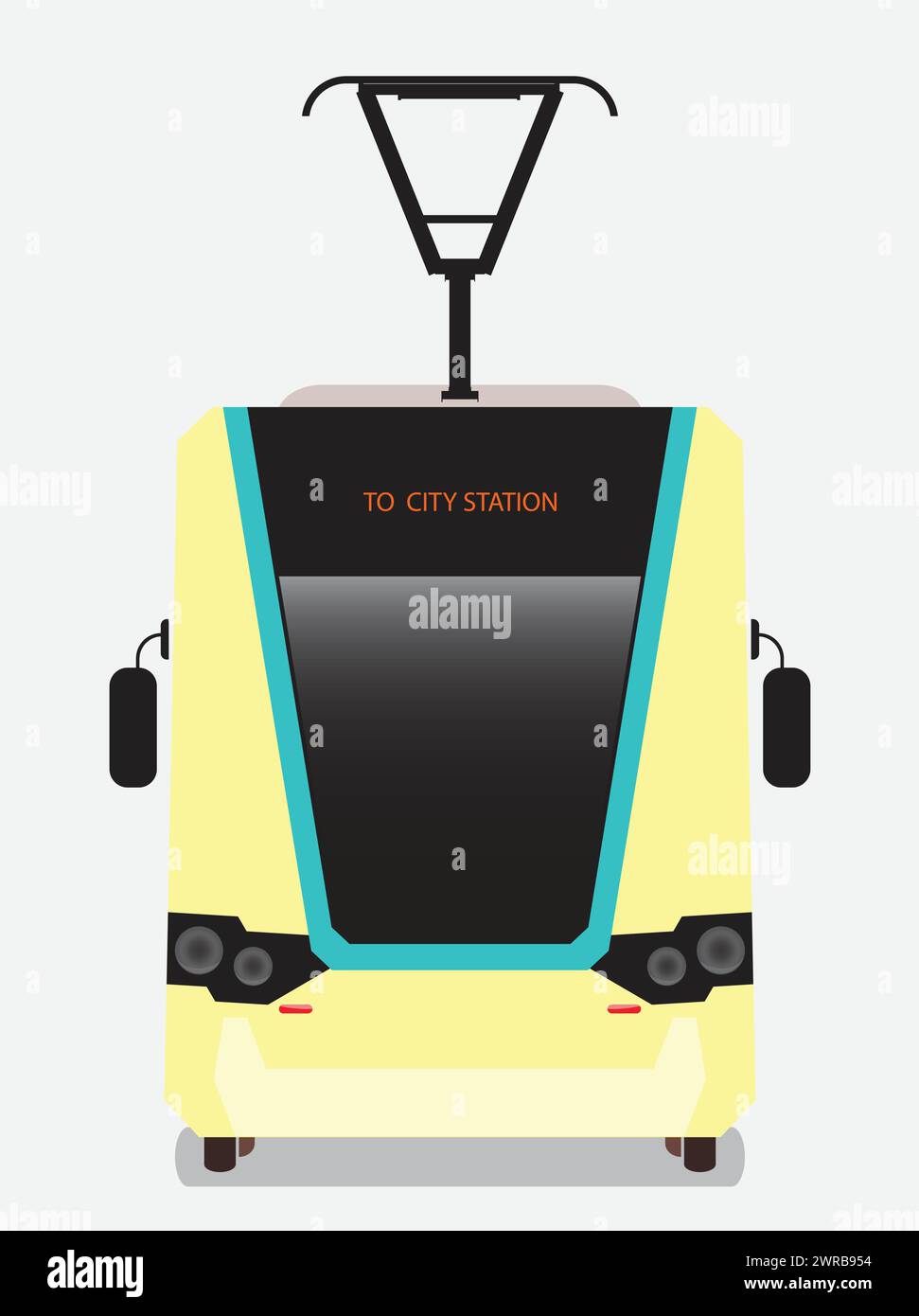 Tram front view Stock Vector Images - Alamy