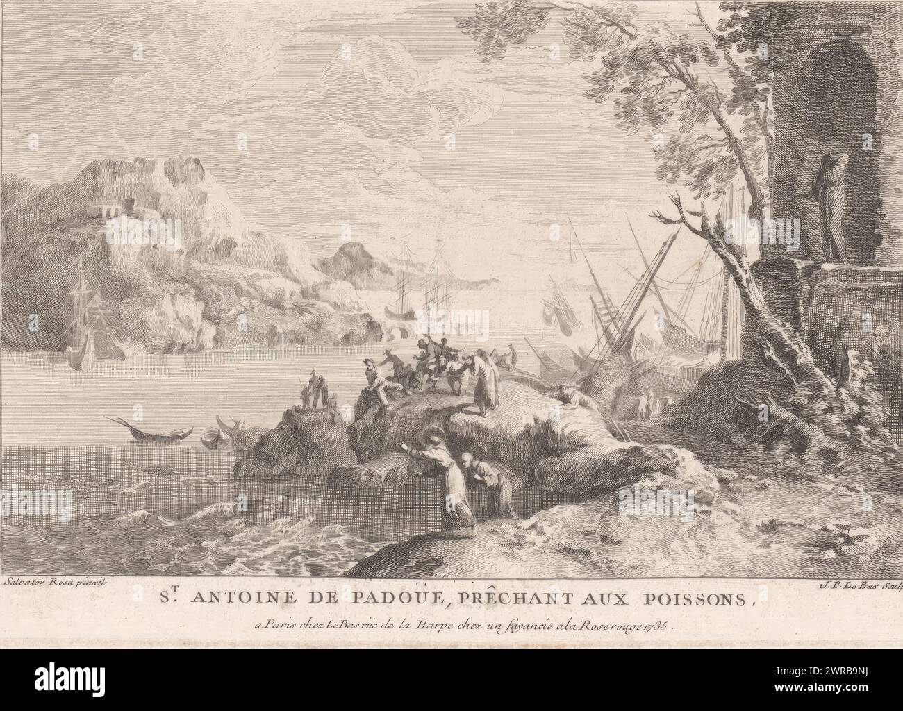Anthony of Padua preaches to the fishes, St. Antoine de Padoüe prêchant ...