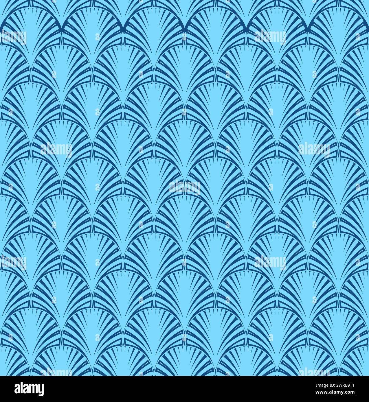 Blue Geometric Art Deco Pattern Design Stock Vector Image & Art - Alamy