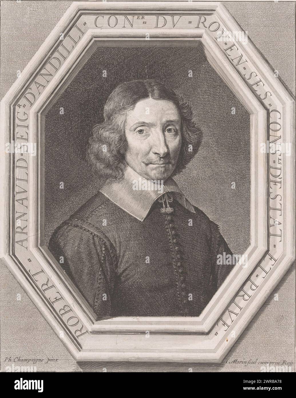 Portrait of Robert Arnauld d'Andilly, print maker: Jean Morin, after ...