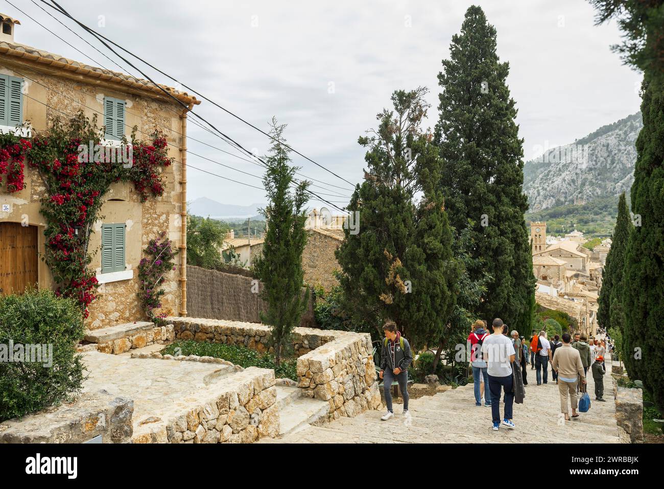 Stairway to Calvary, Pollensa, Pollenca, Serra de Tramuntana, Majorca ...