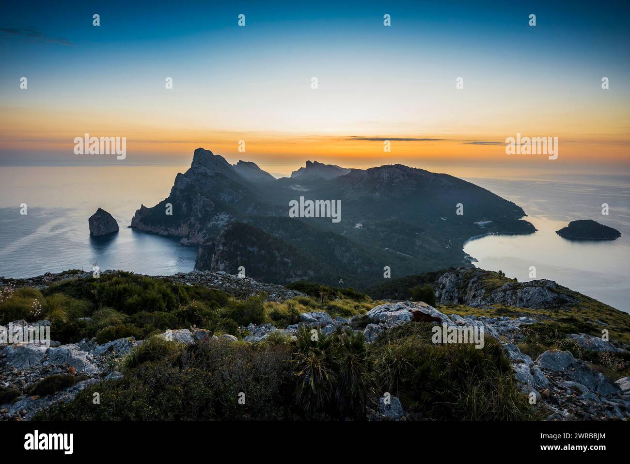 Sunrise, Cape Formentor, Port de Pollenca, Serra de Tramuntana, Majorca ...