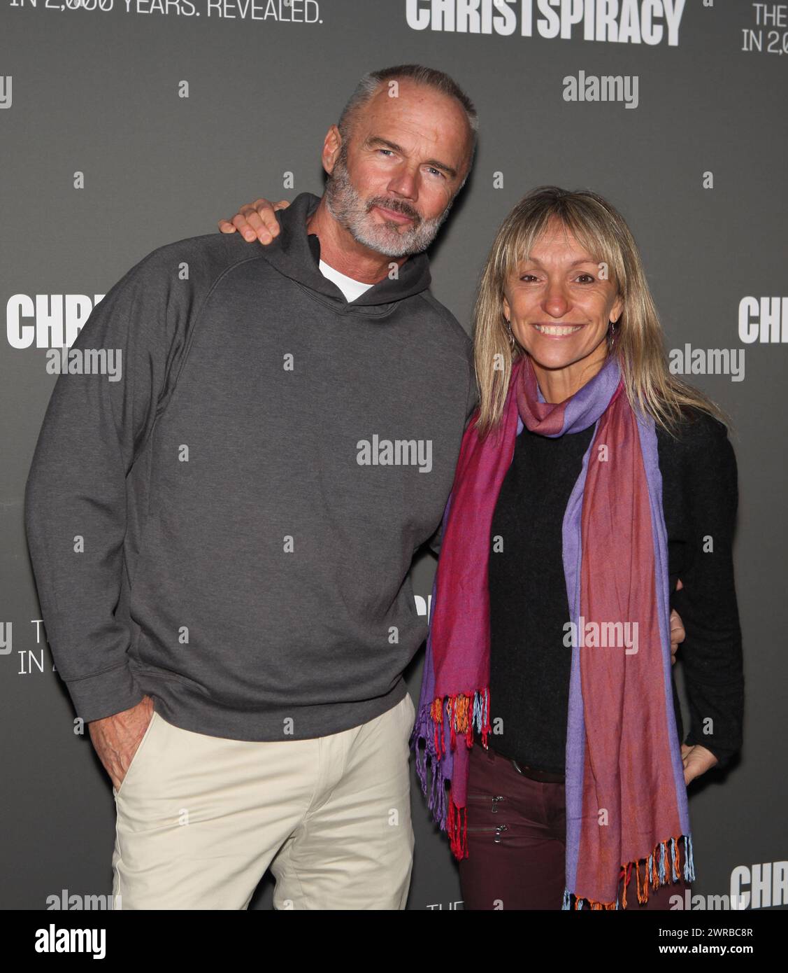 London, UK. Nick Chevallier and Michaela Strachan at the Christspiracy ...