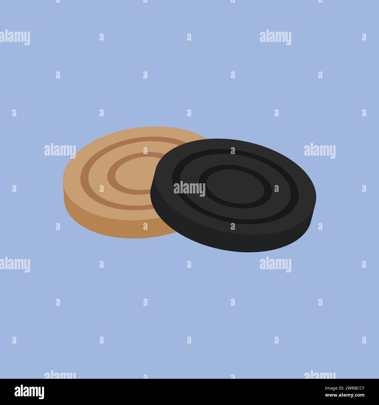 Carrom Dice Coins Vector Illustration Icon Carrom coins board game ...