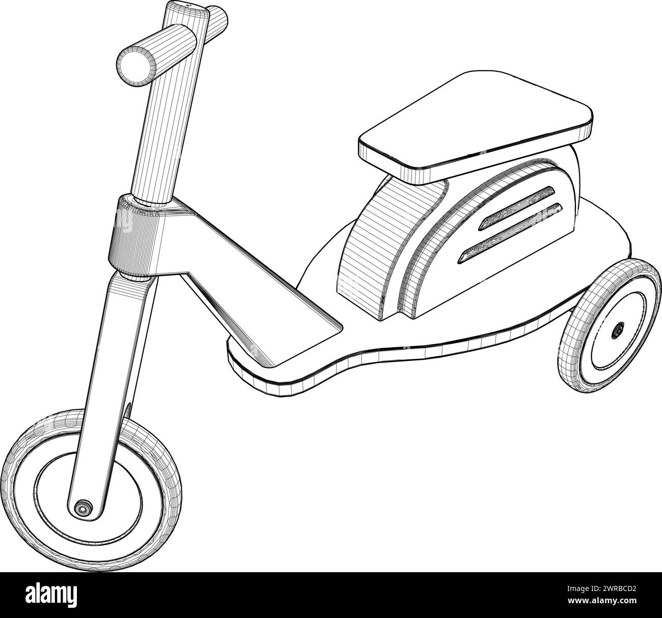 Children Car Bicycle Vector. Illustration Of Kids Bike Isolated On ...