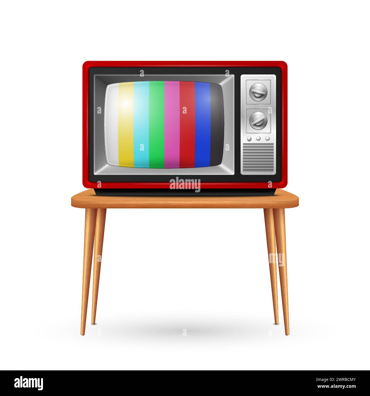 Retro television illustration Stock Vector Images - Alamy