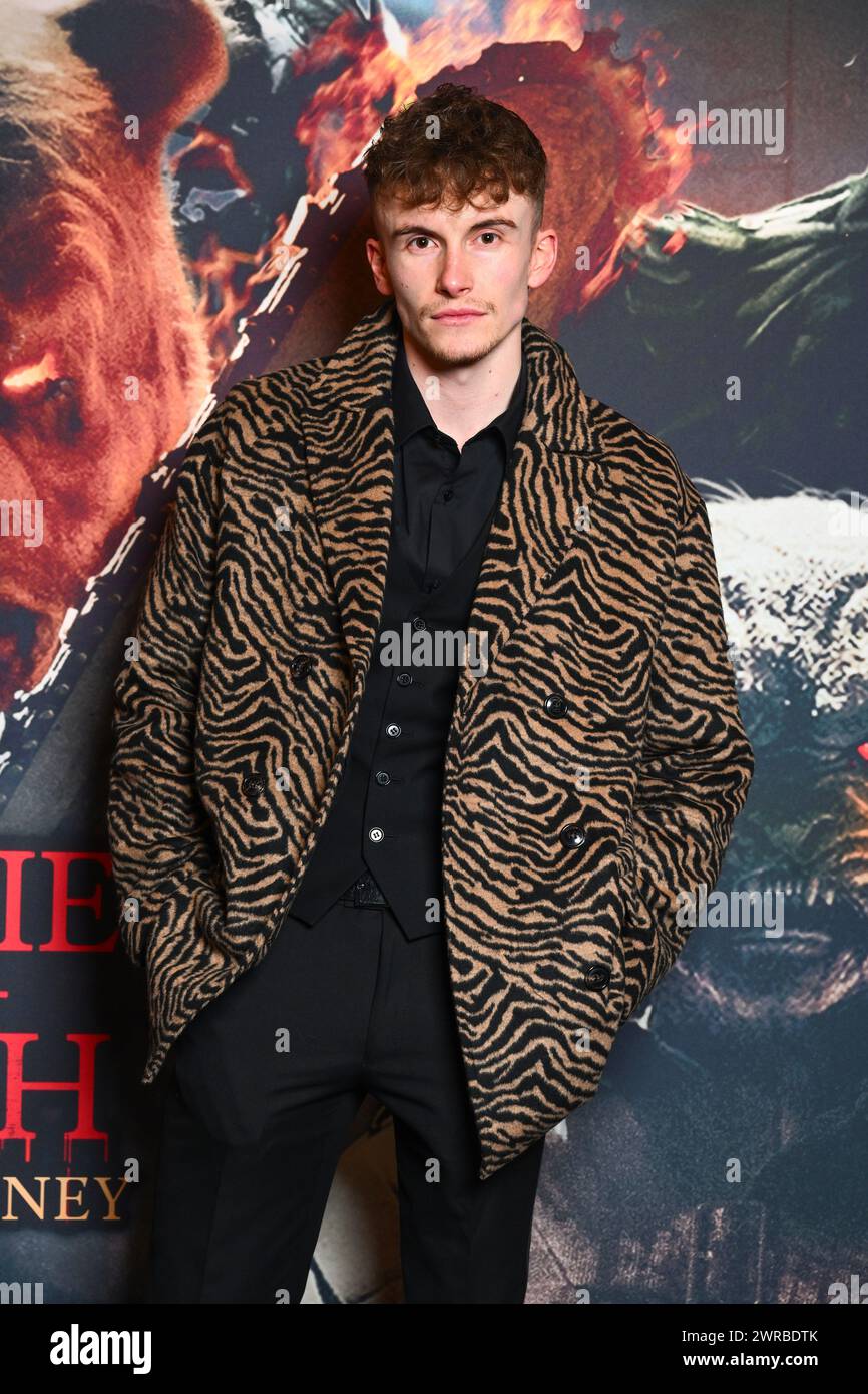 London, UK. 11 March 2024. Lewis Santer attending the Winnie the Pooh ...