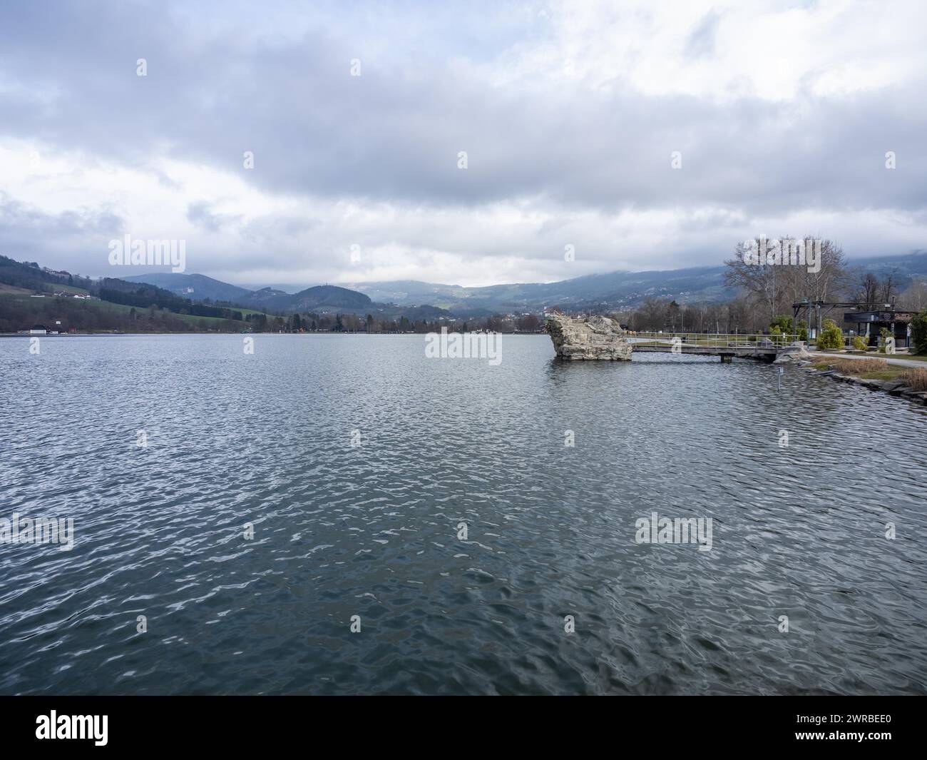 Cloudy sky, Stubenbergsee, Stubenberg am See, Styria, Austria Stock ...