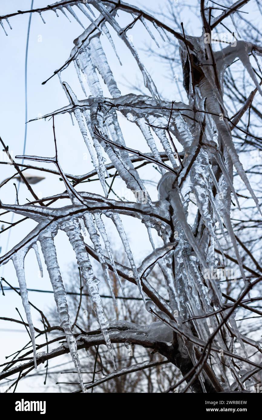 Large sharp icicles on hi-res stock photography and images - Alamy