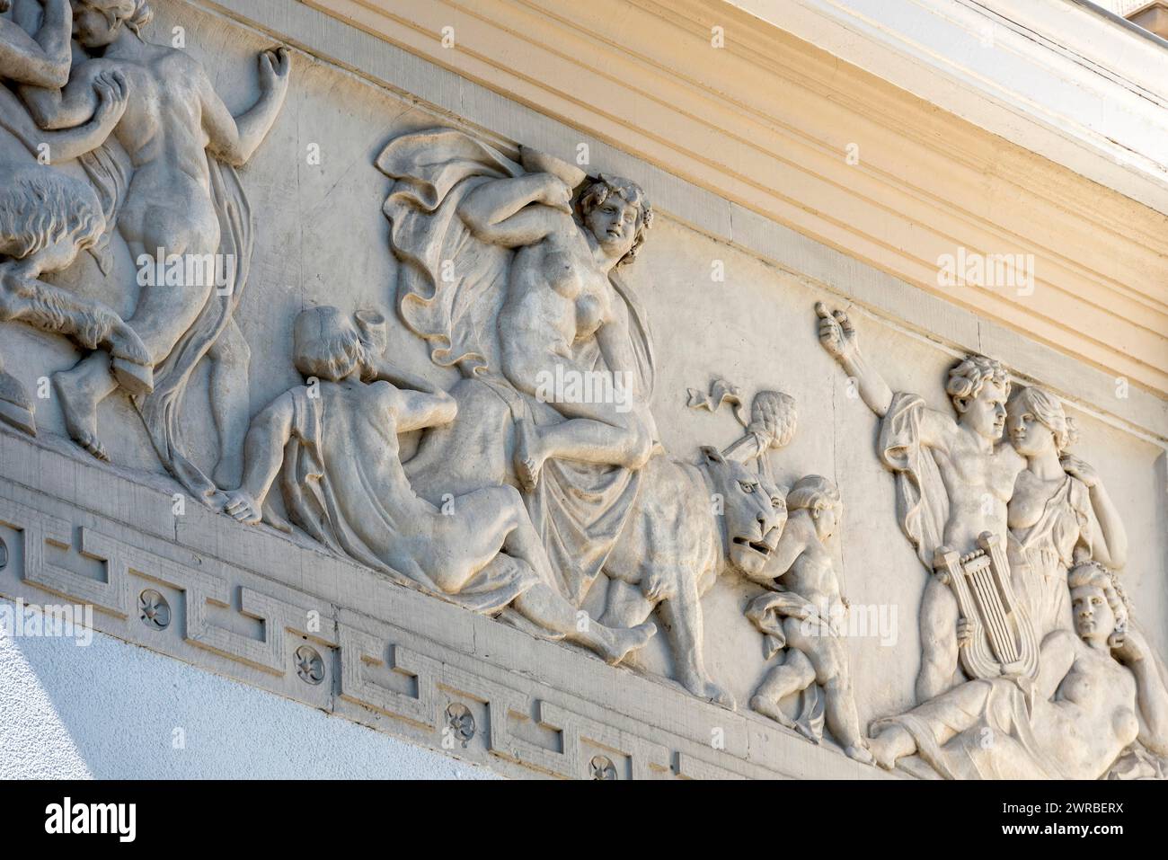 Allegorical relief, frieze for dance, wine, music, love, Giessen City ...