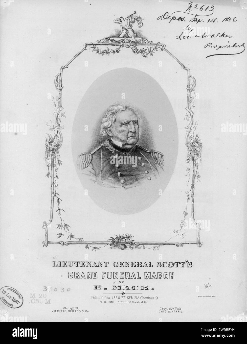 Lieutenant general scotts grand funeral march hi-res stock photography ...