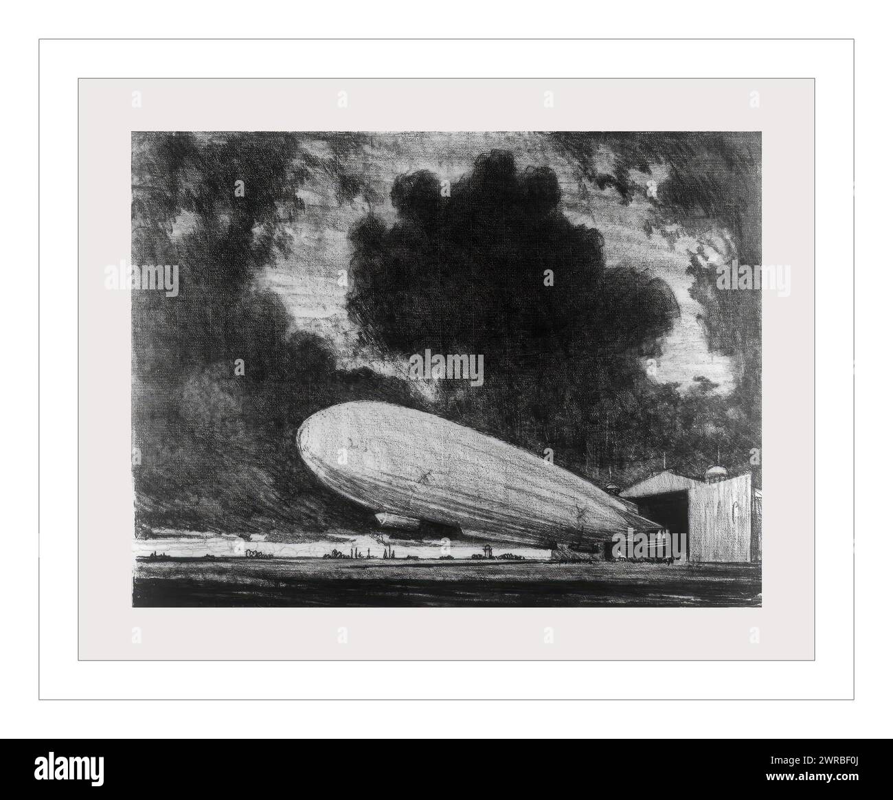 The Zeppelin starts, no. 2, Pennell, Joseph, 1857-1926, artist, 1914 ...
