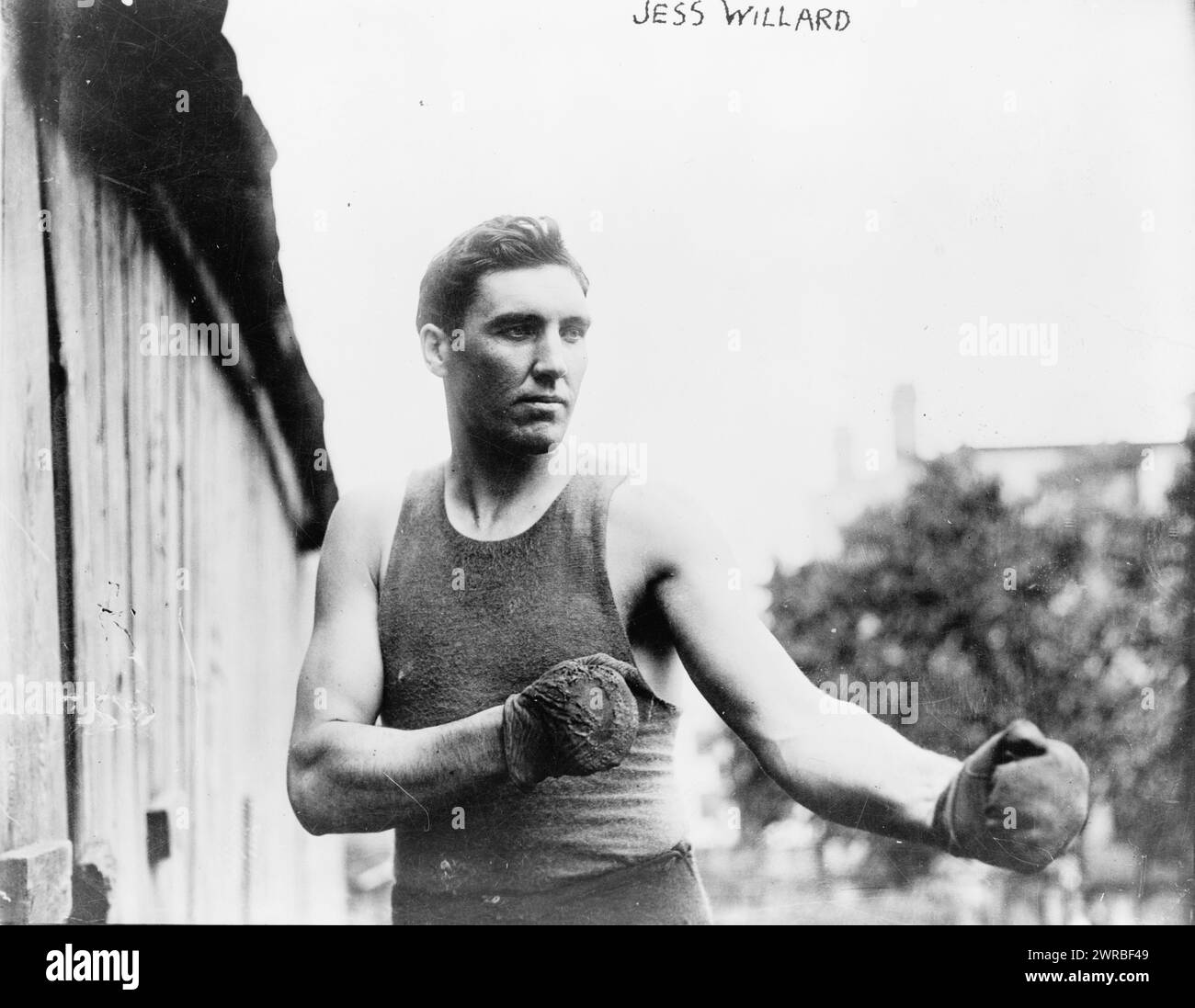 Jess Willard, Photo shows heavyweight boxer Jess Willard (1881-1968)., 1915 March 31., Boxers ...