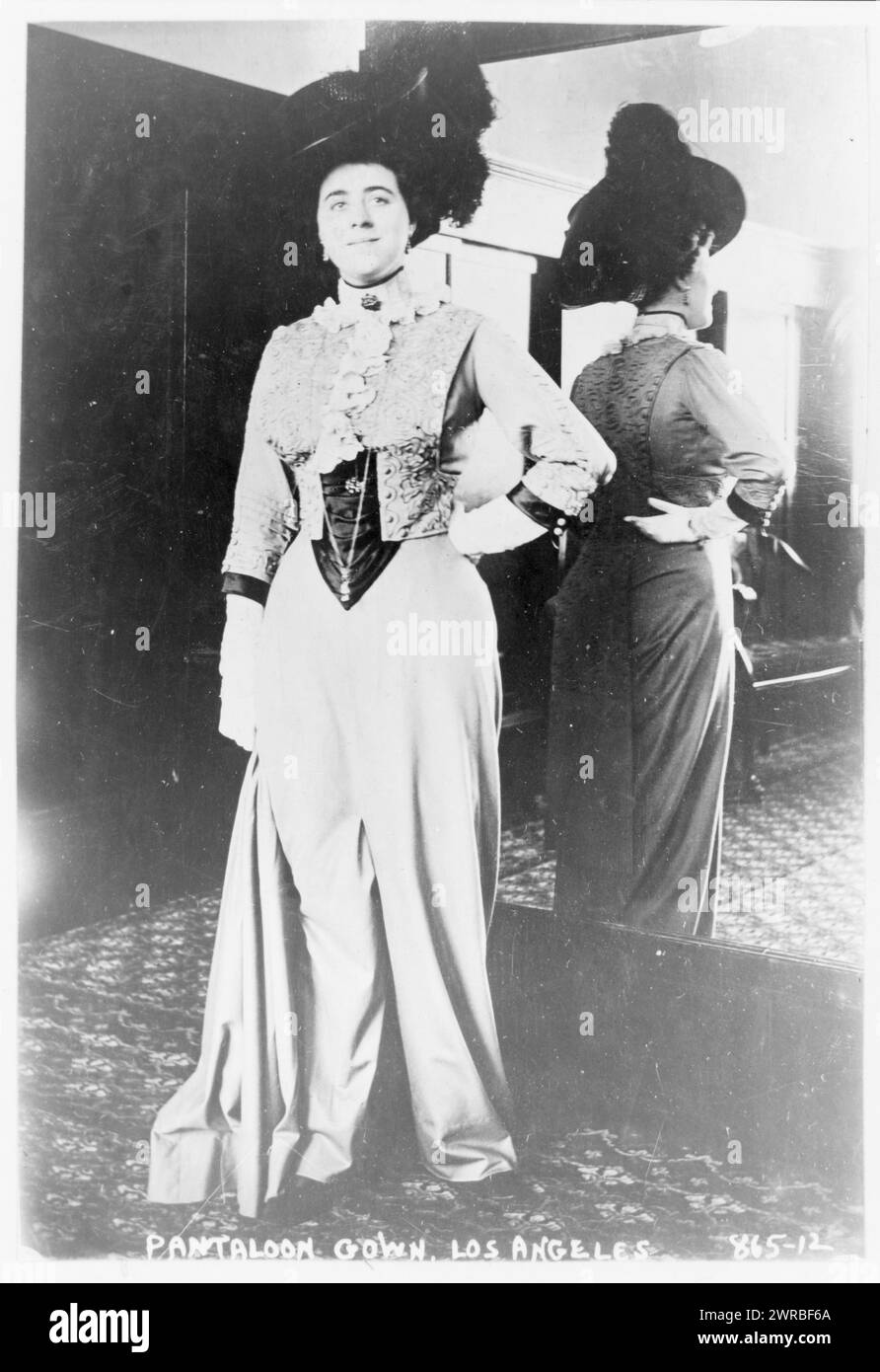 Pantaloon gown, Los Angeles, Woman modeling pantaloon gown in Los ...
