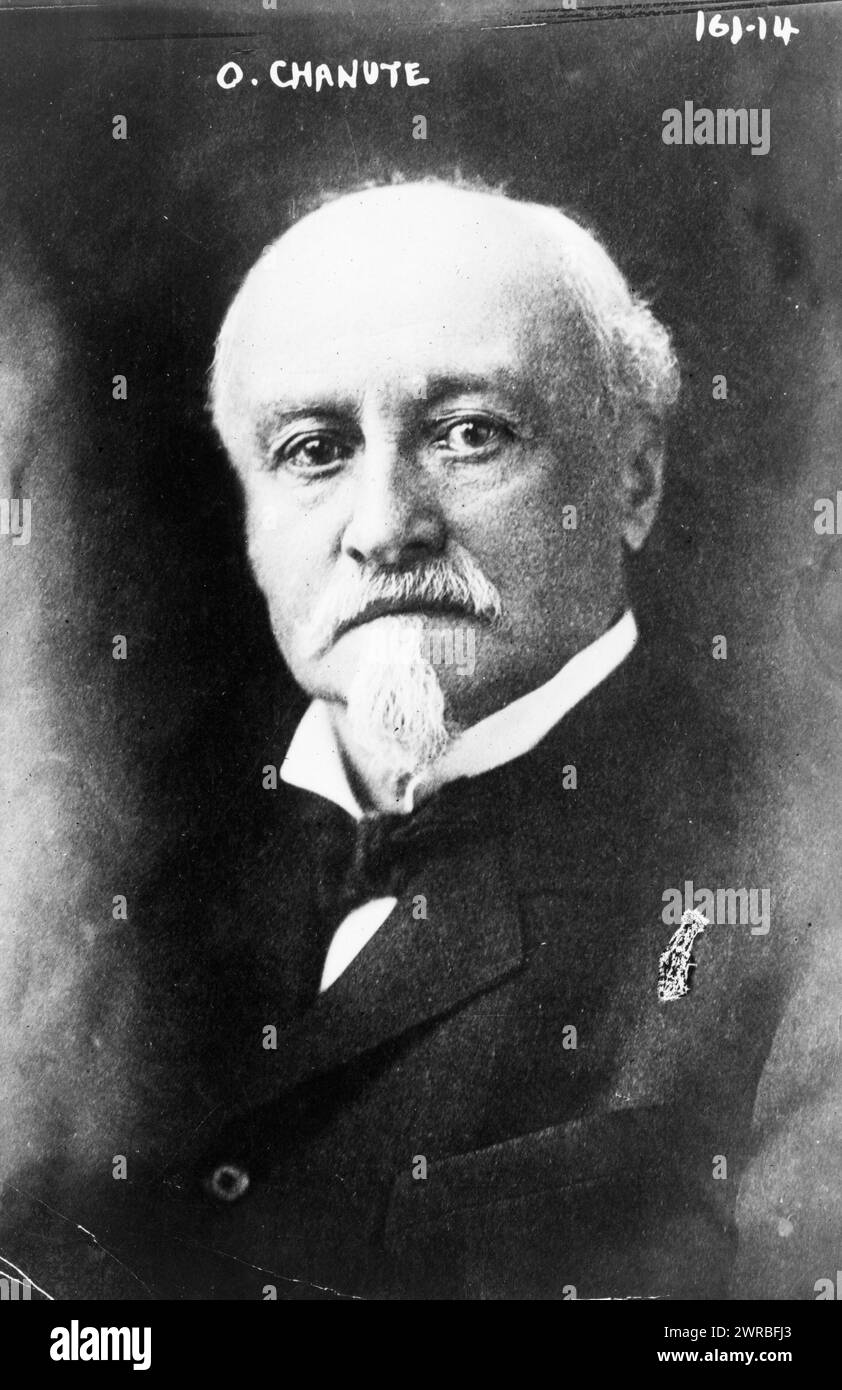 O. Chanute, Octave Chanute, head-and-shoulders portrait, facing ...