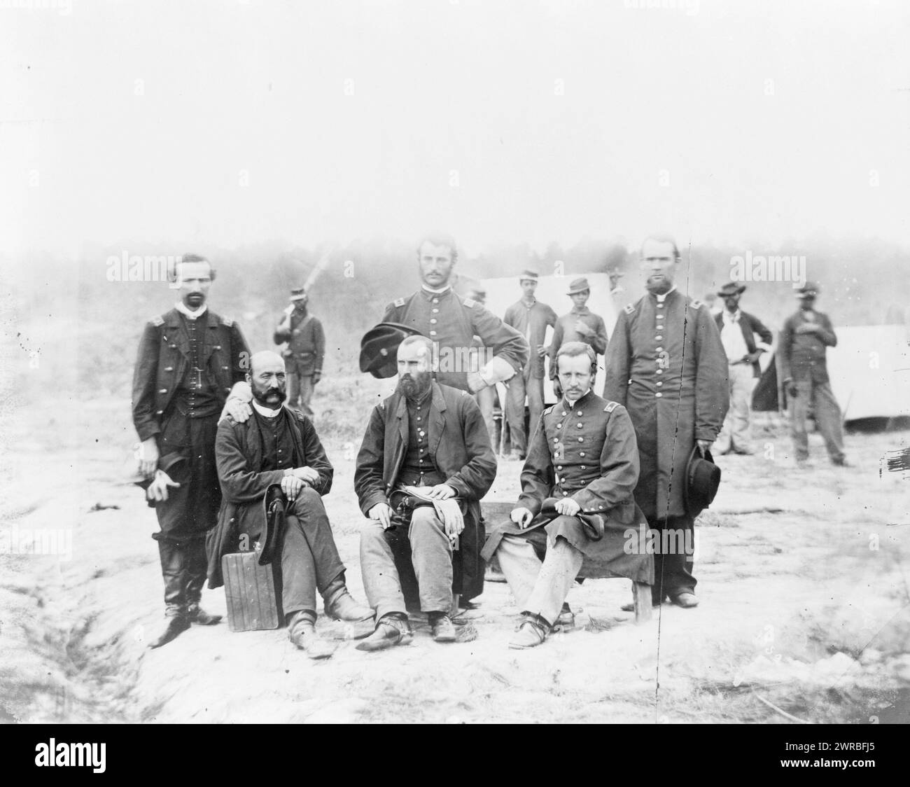 Field and staff of 39th U.S. Colored infantry, in front of Petersburg ...