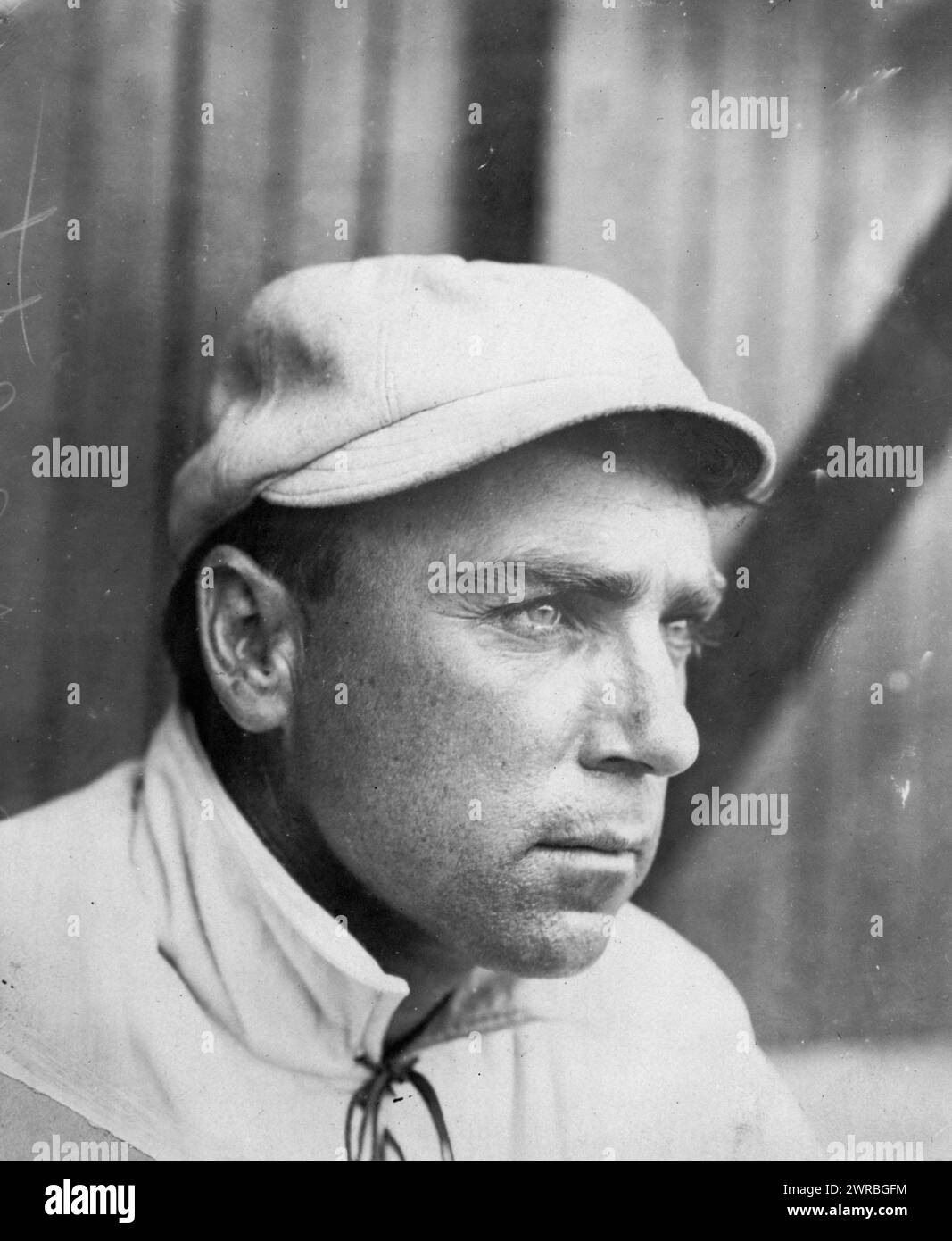 Jimmy Barrett, Boston AL, bust portrait, in uniform, facing right, 1908 ...