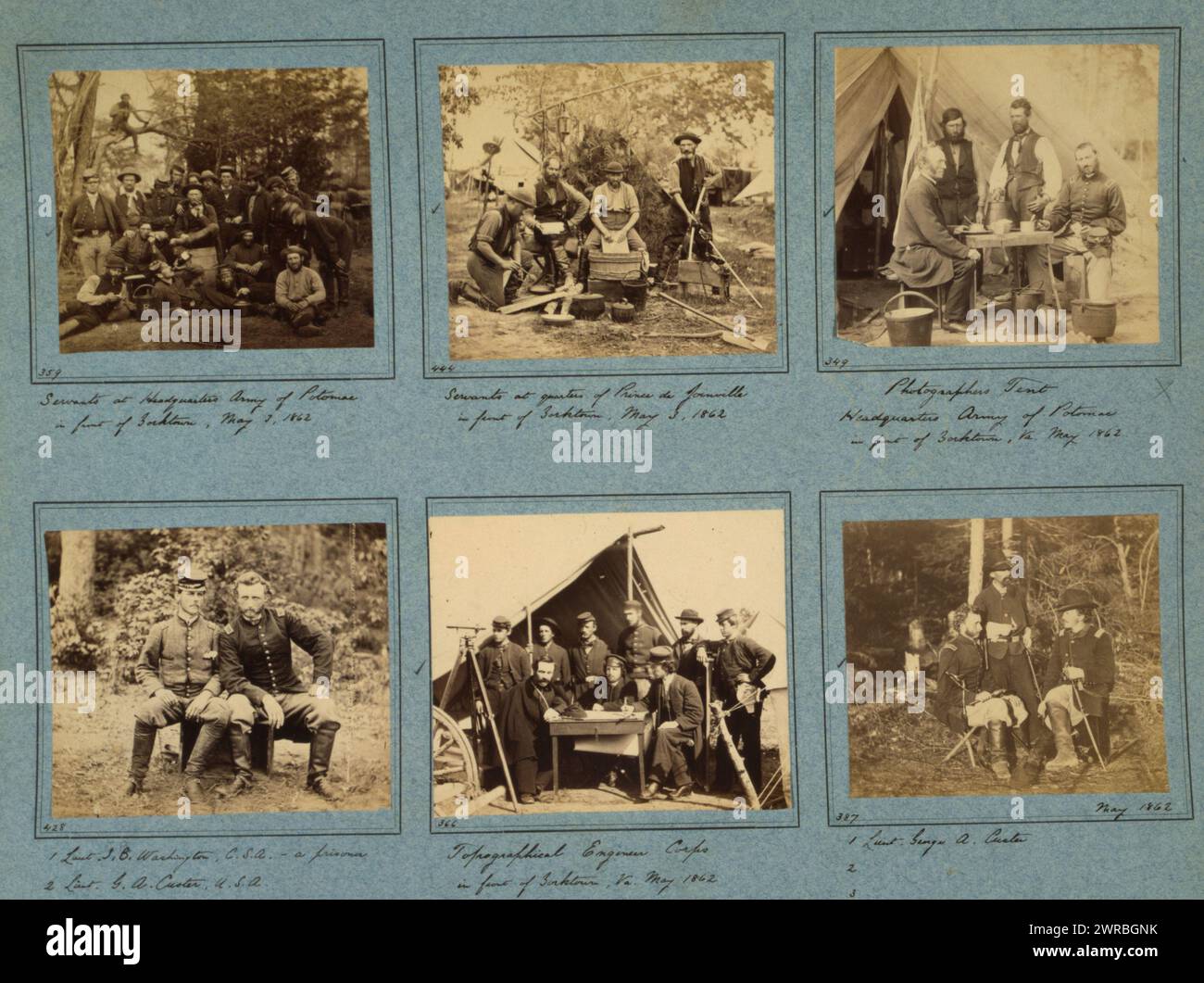 Portrait photographs of soldiers and servants from various Union ...