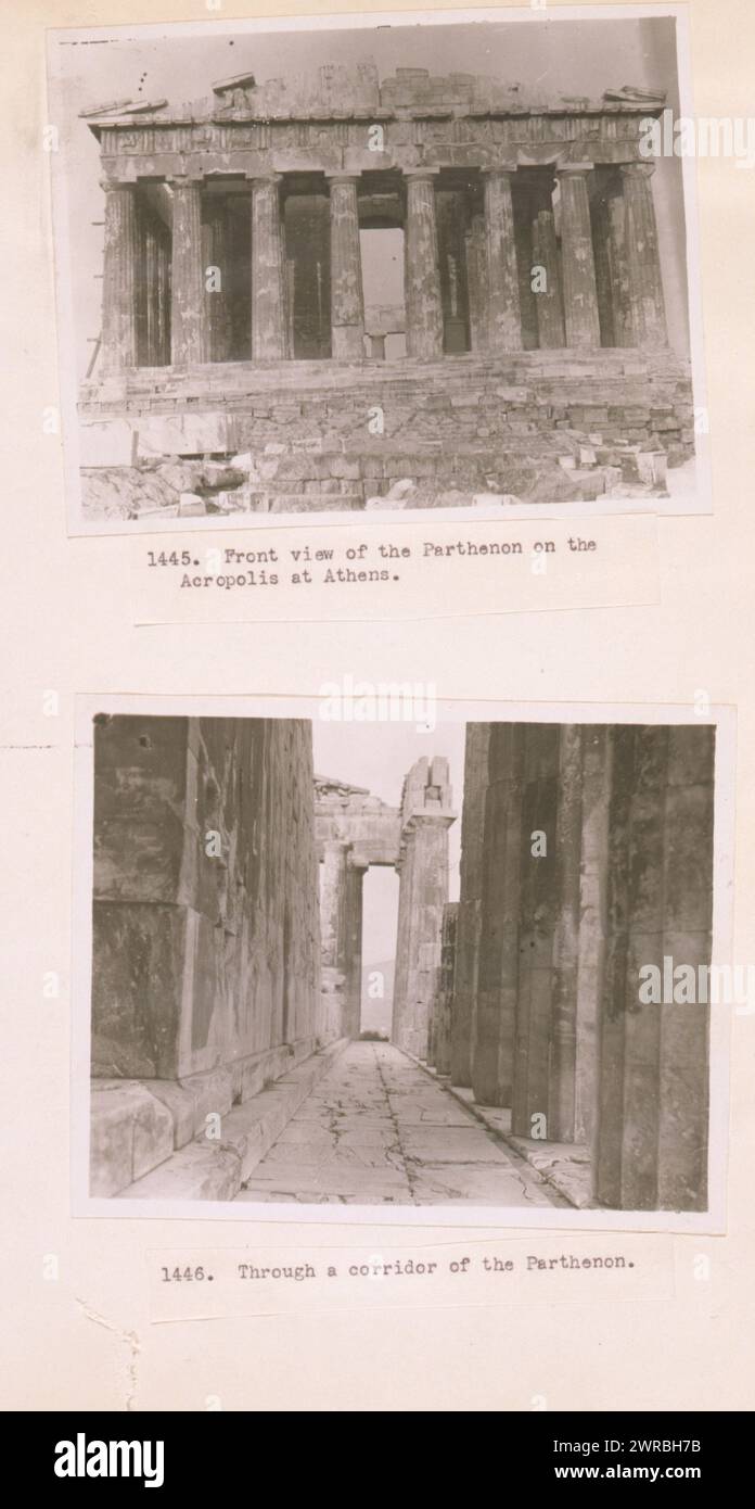 Front view of the Parthenon on the Acropolis at Athens Through a ...