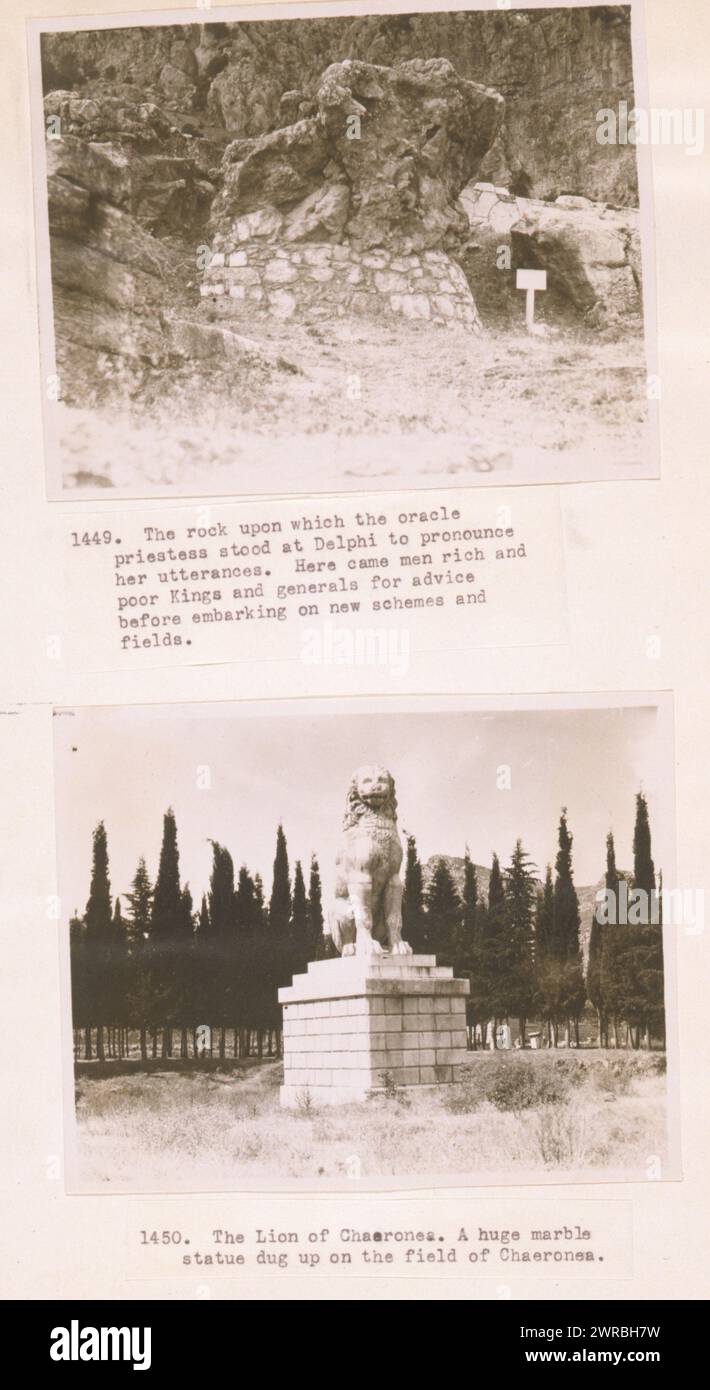 The rock on which the oracle priestess stood at Delphi to proclaim her ...