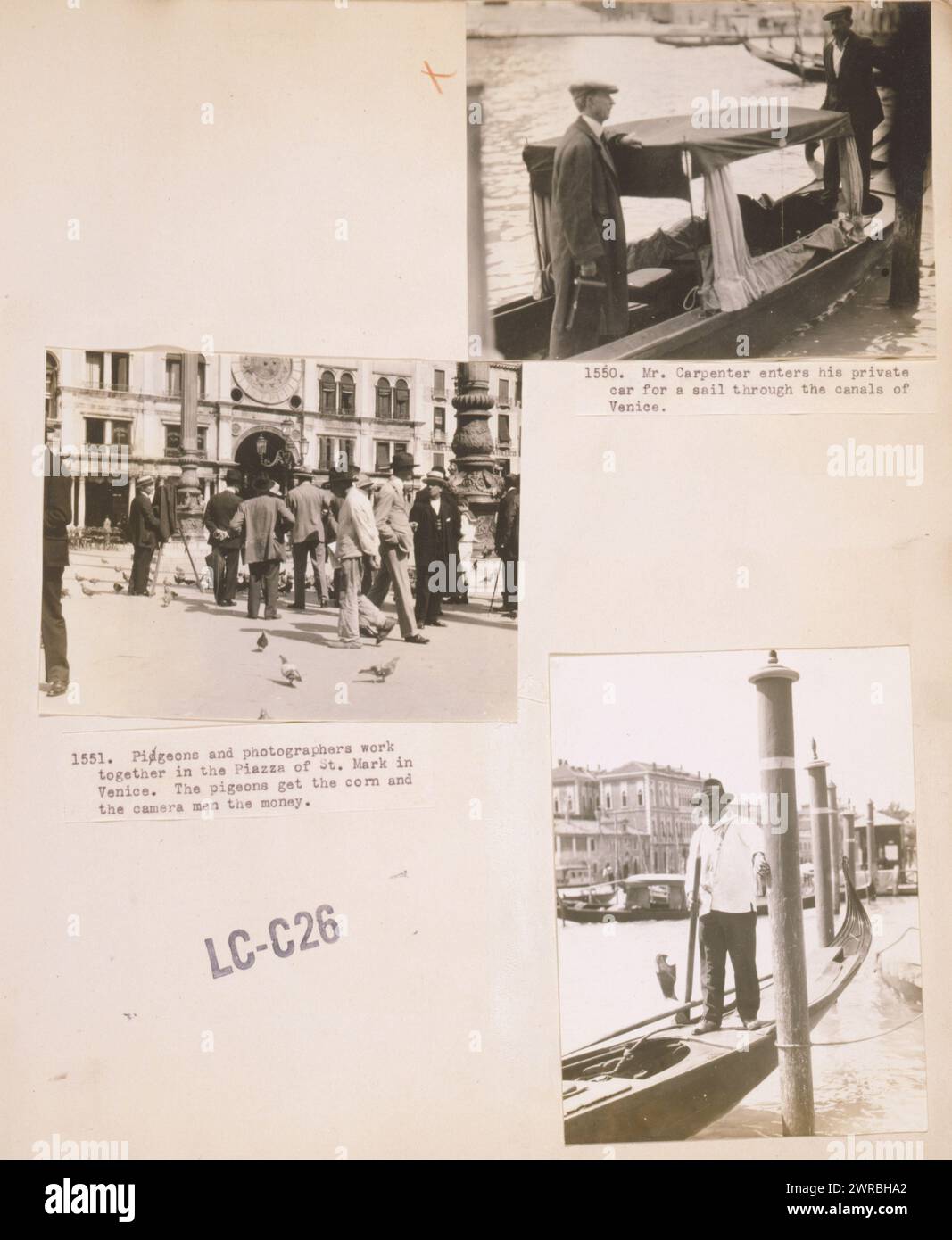 Mr. Carpenter enters his private car for a sail through the canals of ...