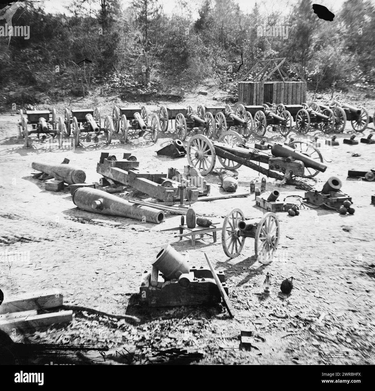 Broadway Landing, Appomattox River, Virginia. Park of artillery, 1865 ...