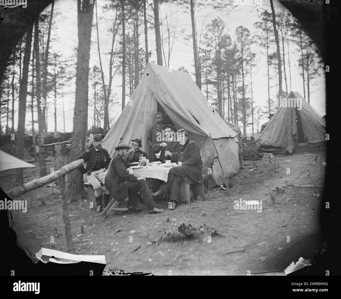 Brandy Station, Virginia. A breakfast party at headquarters. Army of ...