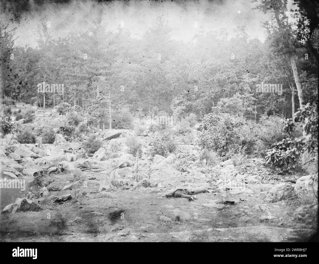Gettysburg, Pennsylvania. 'Slaughter Pen' on left wing, Gardner ...
