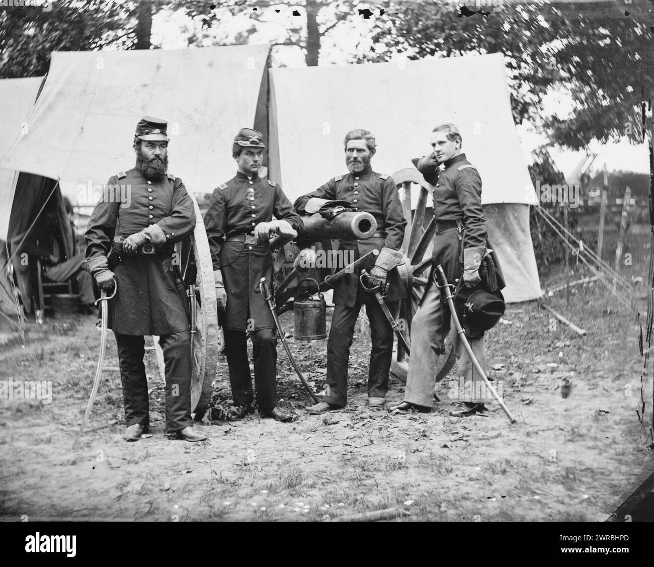 Fair Oaks, Va., vicinity. Capt. James M. Robertson (third from left ...