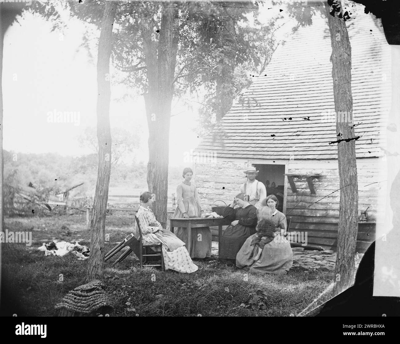 Family run house Black and White Stock Photos & Images - Alamy